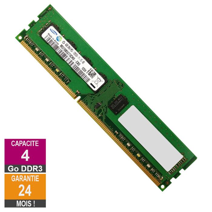 Barrette Mémoire 4Go RAM DDR3 Samsung M378B5273CH0-CK0 DIMM PC3-12800U - Cdiscount Informatique