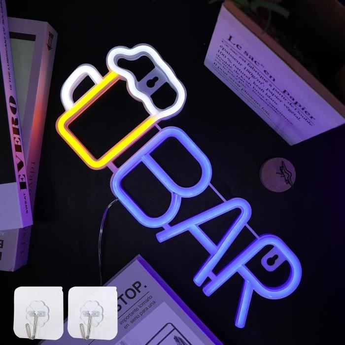 Bar Beer Neon Sign Led Bar Neon Light Neon Blue Appliques Murales Beer ...