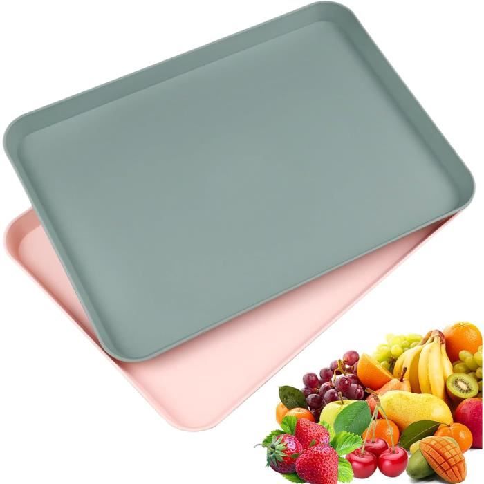 2 Pièces Petit Plateau Cuisine Rectangle Plateaux Plateaux Restauration ...