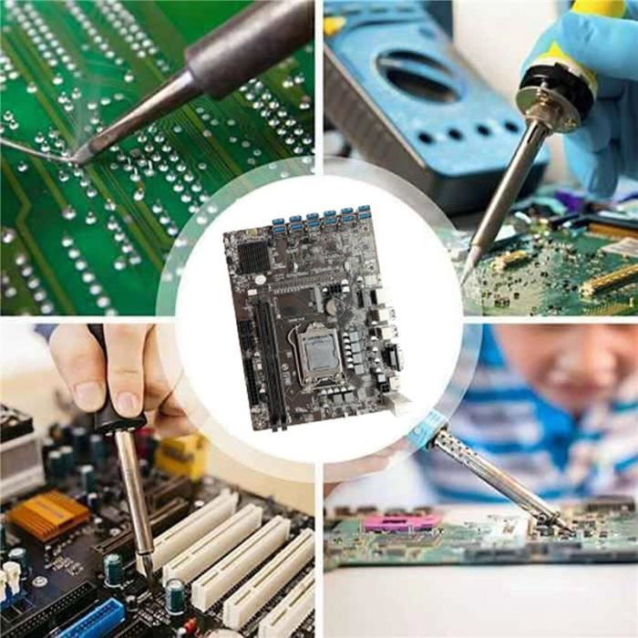 B250C BTC Miner Motherboard 12 USB3.0+Fan+4PIN to Cable+Switch Cable ...