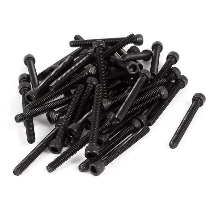 SOURCING MAP 50Pcs Vis à tête cylindrique à six pans creux Boulon en ...