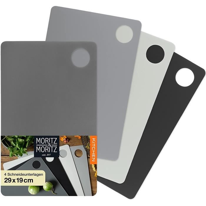Moritz Moritz Lot de 4 tapis de découpe pour cuisine - 29 x 19 cm ...