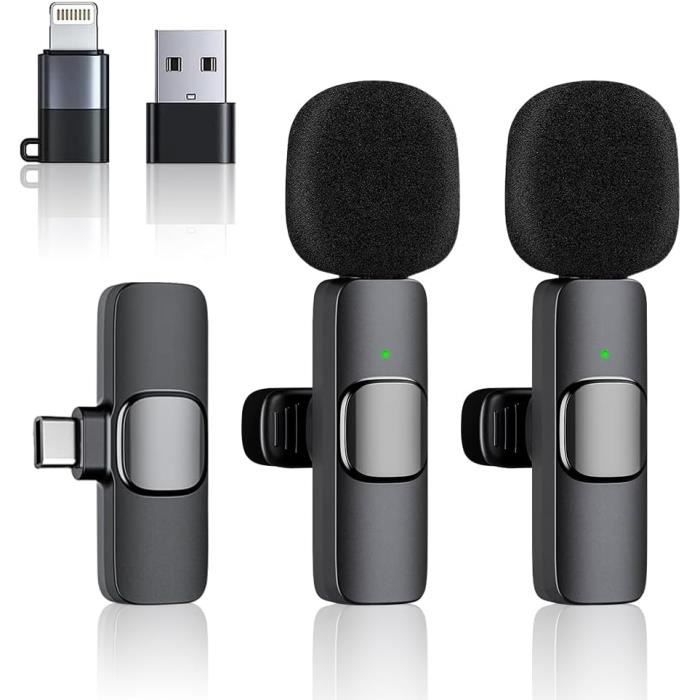 Lavalier Microphone Sans Fil Plug And Play Mini Microphone Bluetooth Usb C Microphones Pour ...