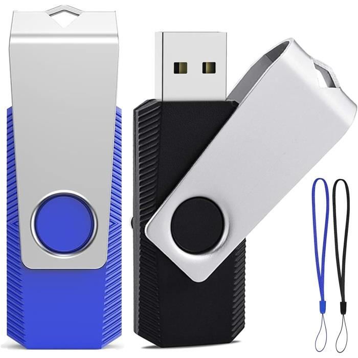 Clé Usb 128 Go Lot De 2 Usb 2.0 Pendrive Clef Usb 128Go Pivotantes ...