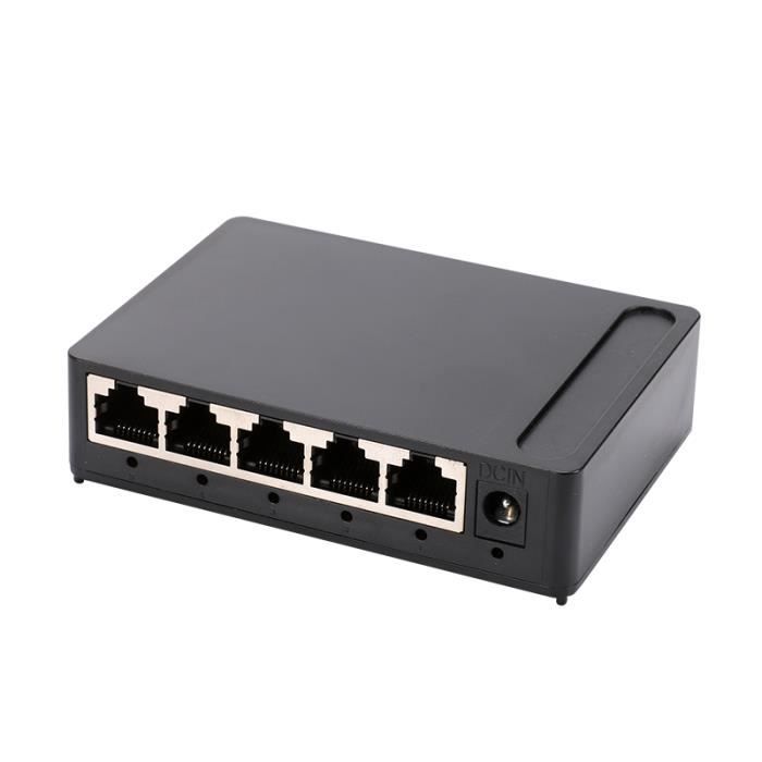 Switch Ethernet 5 Ports Gigabit UVERBON - Boitier Hub RJ45 - Contrôle ...