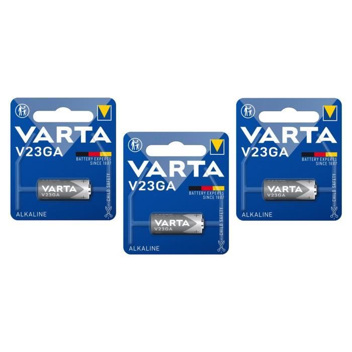 Lot de 3 Piles alcaline Electronics LRV08, V23GA, LR23A, MN21 - 12 volt ...
