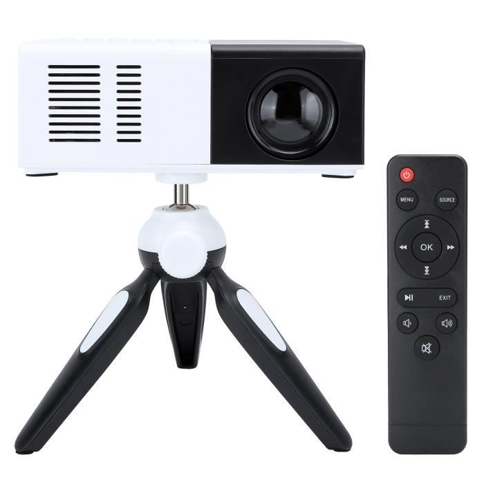 VBESTLIFE Projecteur portable Mini Projecteur Noir et Blanc Machine de ...