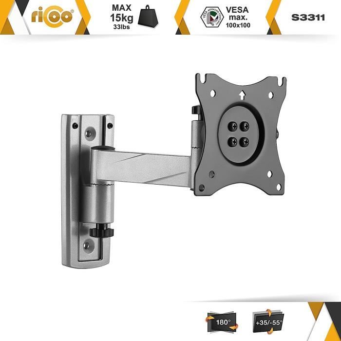 S3311 Support Murale Tv Orientable Inclinable Universel 13-27" (33-69Cm ...
