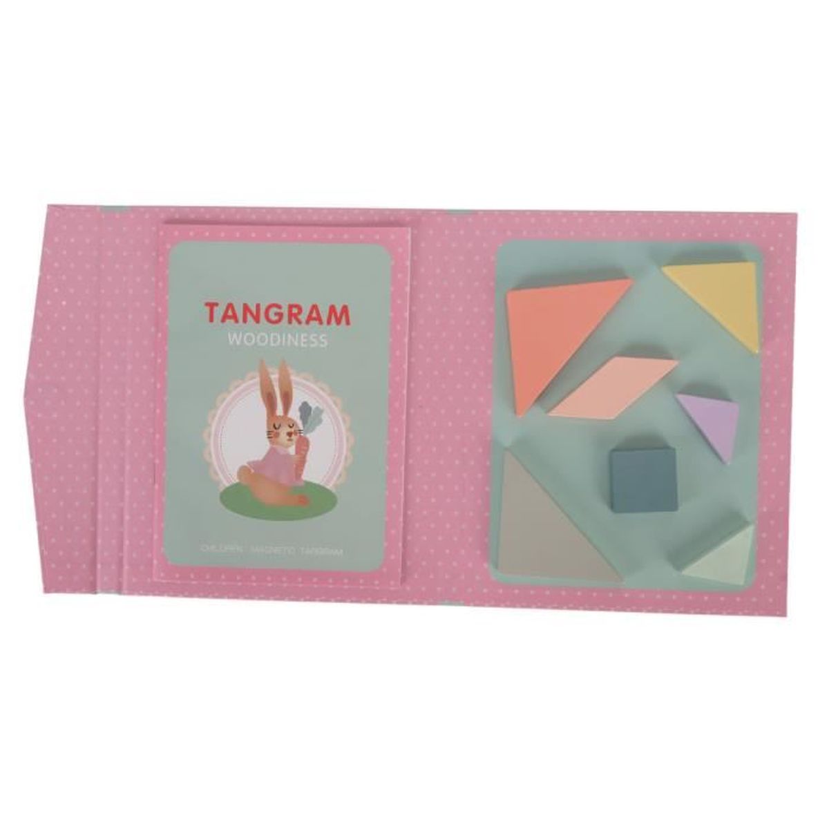 VBESTLIFE Tangram magnétique Magnétique Tangram Portable Livret Type ...