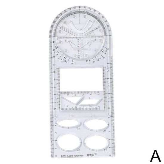 Regle - equerre,Règle géométrique multifonctionnelle,modèle de dessin ...