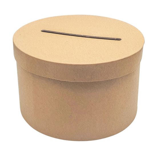 Urne - Kraft - Ronde - A décorer - Carton - 24,5x24,5x15cm - Cdiscount ...