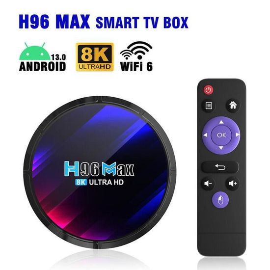 Streaming Box 8000, smart media player 4GO 32GO Android TV 3D, H.265 et ...