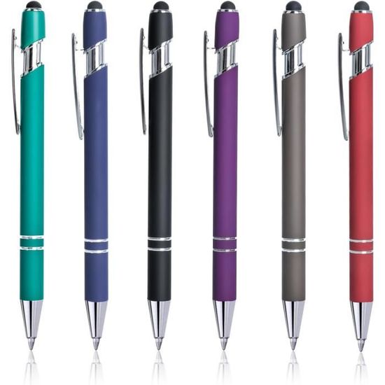 Ensemble De 6 Stylos À Bille À Encre Noire, Stylos À Bille Rétractables ...