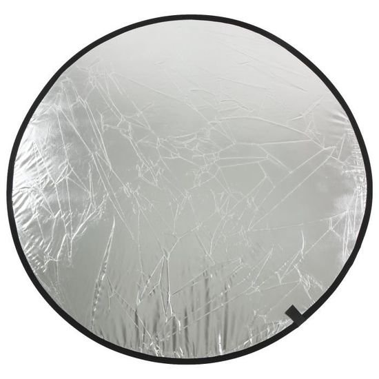 Réflecteur blanc argenté 2 en 1 Réflecteur de lumière rond portable ...