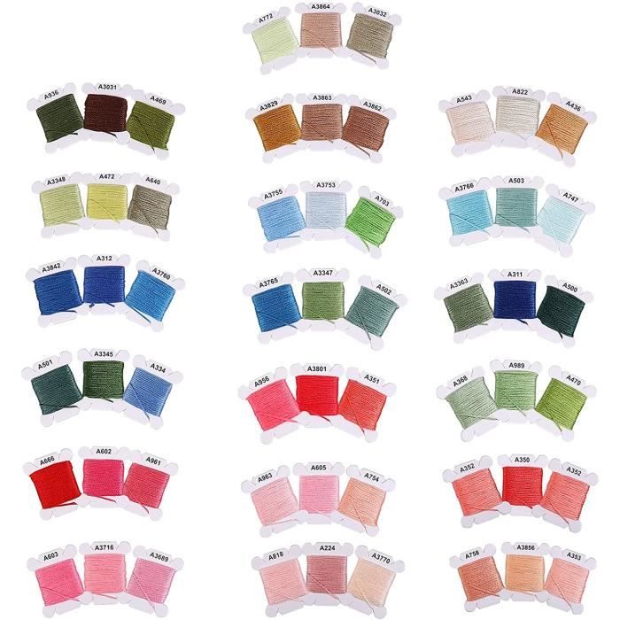 Broderie Fil Kit Fil À Broder Point De Croix Fils 120 Couleurs 4 Mètres ...