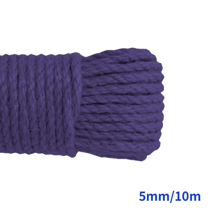 Élastique-cordon,Rouleau de corde en chanvre coloré, 1 pièce, corde de ...