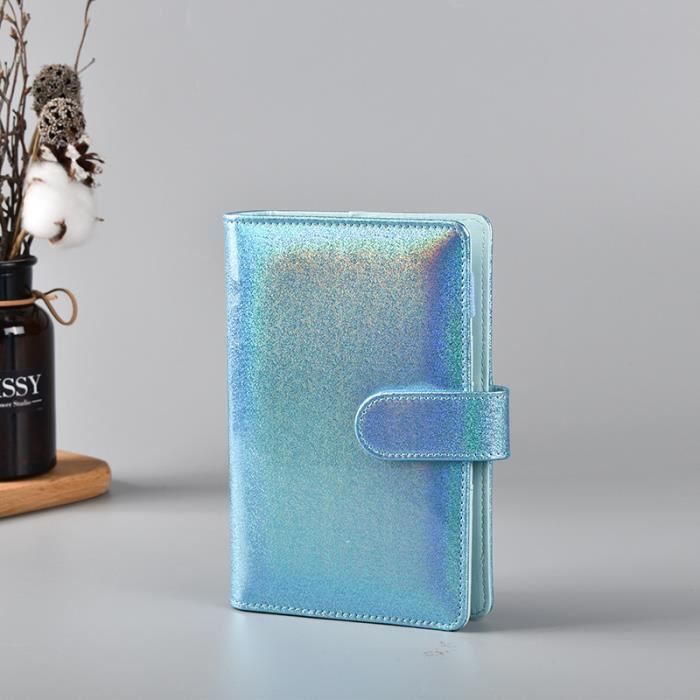 Classeur à anneaux - Macaron 6 - Bleu - Cuir PU - A5 - Feuilles interchangeables - Cdiscount ...