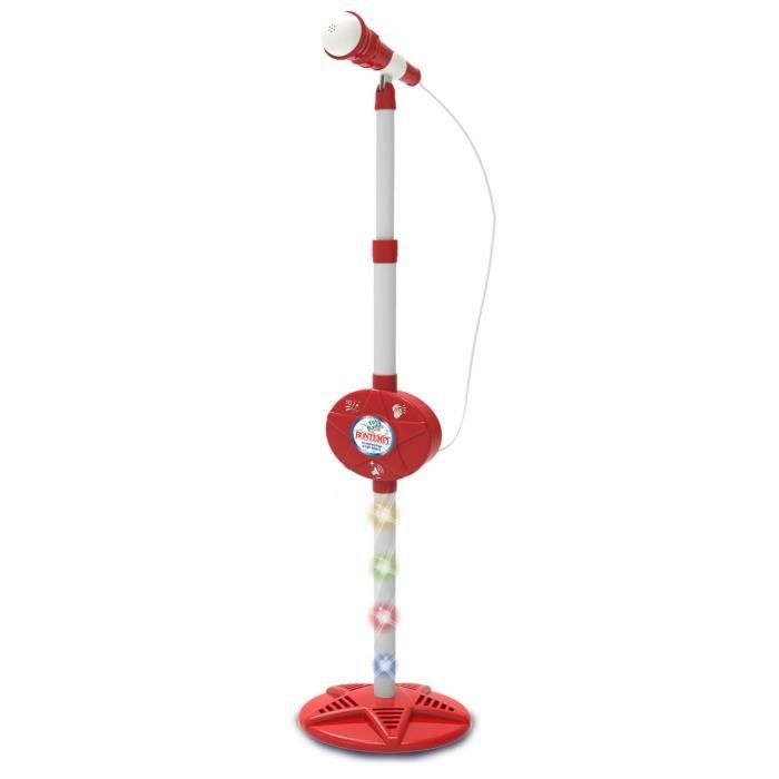Microphone de scène - Bontempi - Showtime - Blanc/Rouge - Pour enfants ...
