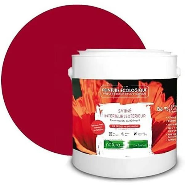 PEINTURE Teinte Rouge Rubis naturelle écologique intérieur extérieur ...