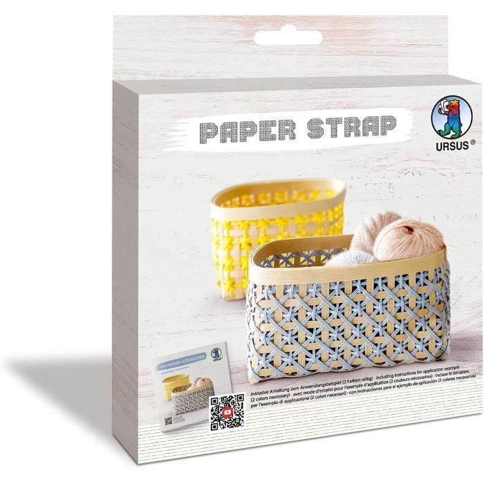 74520001 – Kamihimo Paper Strap Blanc, Ruban Tressé Robuste, Env. 15 Mm ...