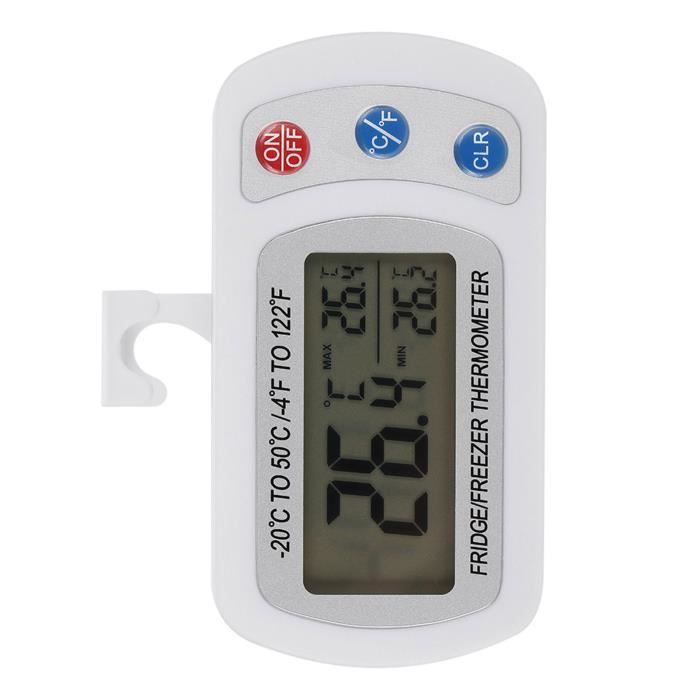 Fafeicy Thermomètre pour réfrigérateur Cuisine Grand LCD Réfrigérateur ...