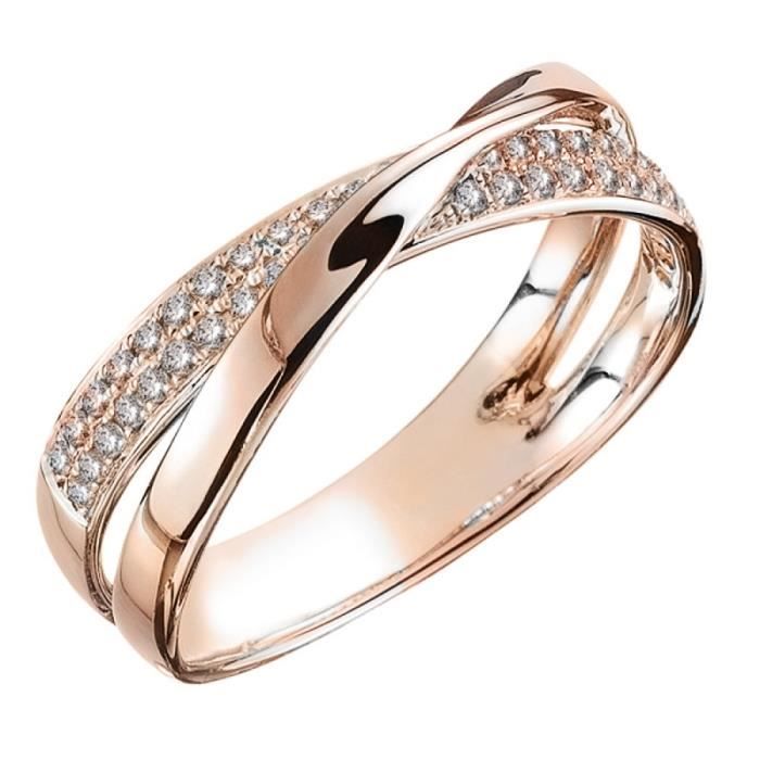 Bague Croix En Forme De X Pour Femme - Couleur Or Pierre Roman A La ...