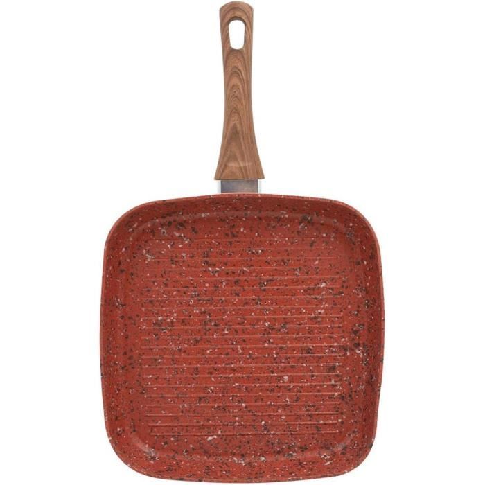 Copper & Stone Pan Poêle À Griller Carrée 28 Cm Revêtement Intérieur En ...