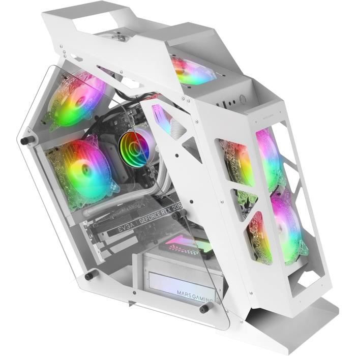 Mc61 Boîtier Pc Gaming Compact Micro-Atx, Argb Chroma, Double Vitrage ...