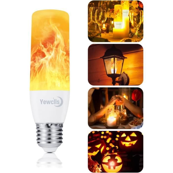 Yewclls Ampoule Flamme E27 - Effet de lère vacillante LED Ampoules 3 ...