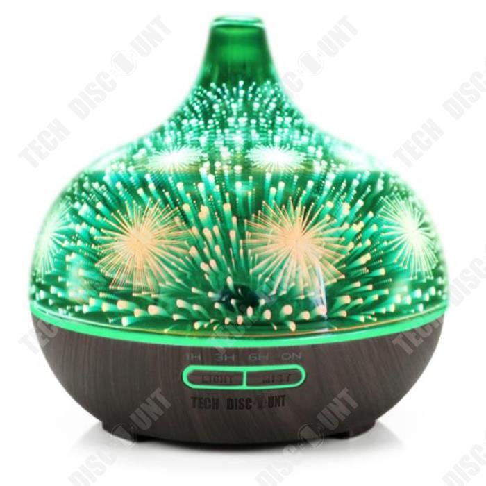 Diffuseur d'Huiles Essentielles - TD® - 400ML - Verre 3D ...