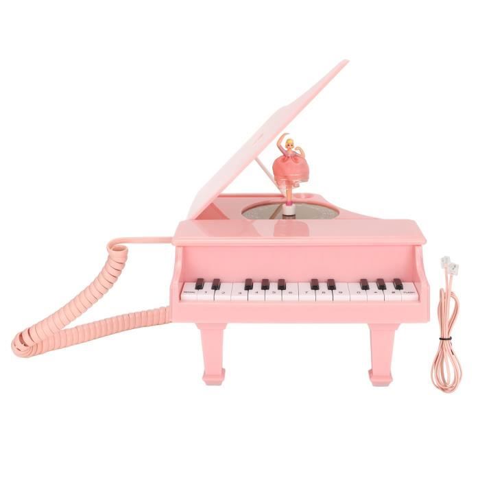 TMISHION Téléphone fixe filaire Téléphone filaire Piano Style HD Appel ...