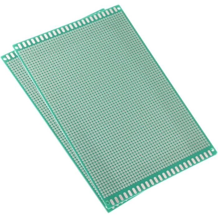 2Pcs Carte De Prototypage Pcb Prototype Plaque Circuit Imprimé 12X18Cm ...
