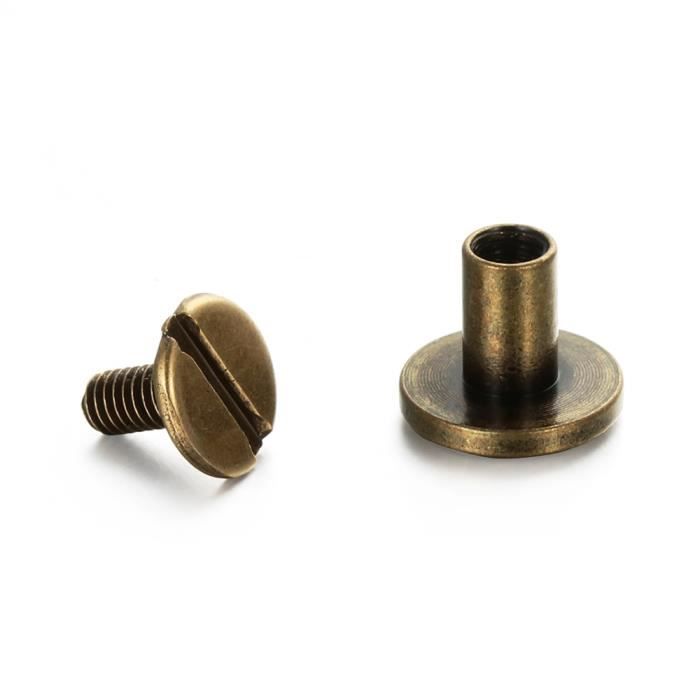 RIVET,bronze-8mm--Rivets de sangle à clous solides de 5-6, 5- 8mm, 10 ...