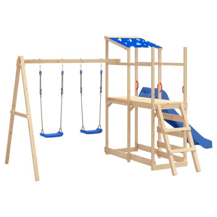 Sièges de balançoire avec pierres d'escalade 2 pcs bleu PE Qqmora ...