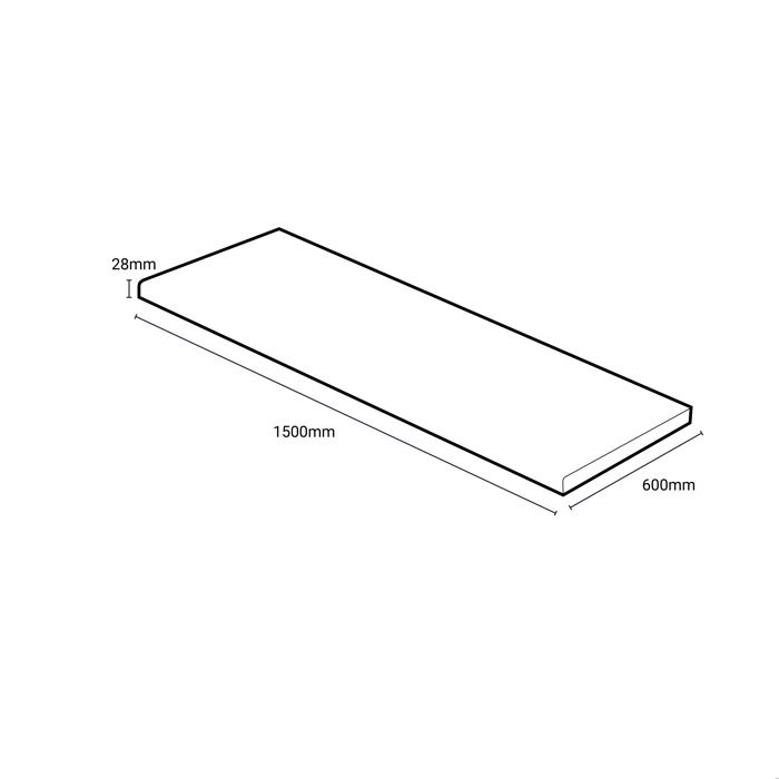 Plan vasque en stratifié pour salle de bain Wetwall – Décor Natural ...