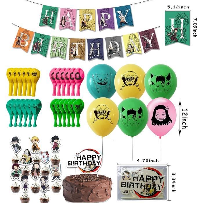 Decoration Anniversaire Demon Slayer Ballon Anniversaire Décoration ...