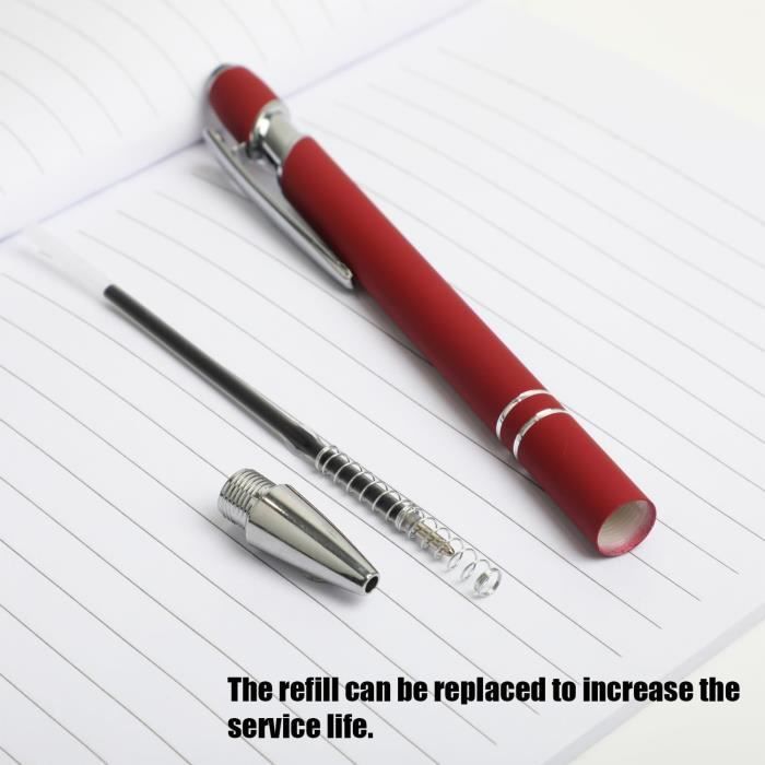 Ensemble De 6 Stylos À Bille À Encre Noire, Stylos À Bille Rétractables, Stylet En Aluminium À ...