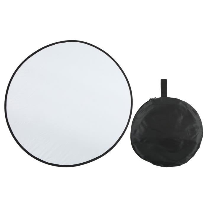 Réflecteur blanc argenté 2 en 1 Réflecteur de lumière rond portable ...