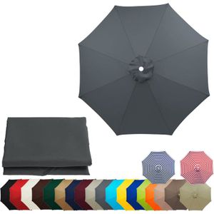 Toile de parasol 6 baleines 3m anthracite - Cdiscount