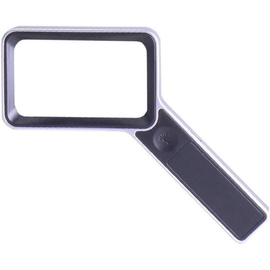 Loupe Rectangulaire Portable 10X Boîtier Antichoc Large Et Optique Résistante Aux Rayures Loupe ...