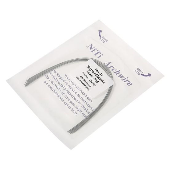 Cuque Arc Fil 100pcs NiTi Rond Orthodontique Bracket Archwire Super ...