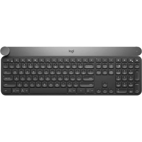 Logitech Craft Clavier sans fil, 2,4 GHz/Bluetooth, Molette de Controle ...