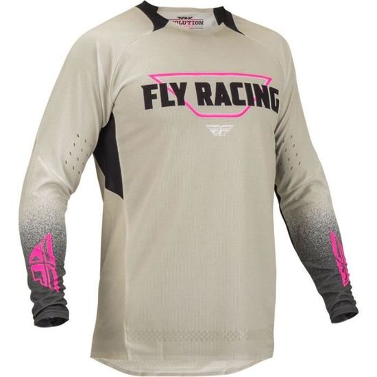 Maillot moto cross Fly Racing Evo - ivory/black - S - Cdiscount Auto