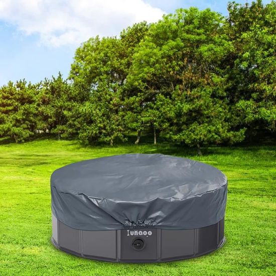 Lunaoo Couverture de Piscine Ronde, Imperméable Bache de Protection ...