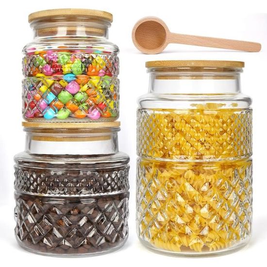 Bocal De Conservation En Verre Avec Couvercle Hermétique 2 L X 2 L ...