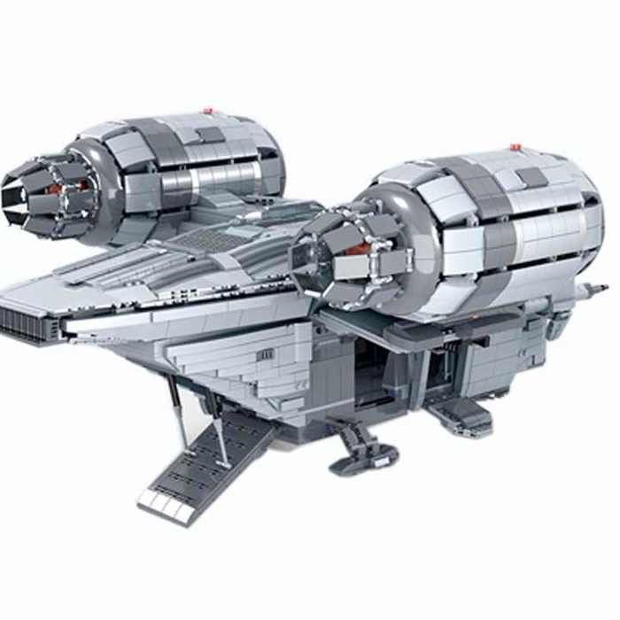 MORK 032002 Starry Sky Project UCS Razor Crest Compatible Vaisseau Spatial Modèle DIY Jouet ...