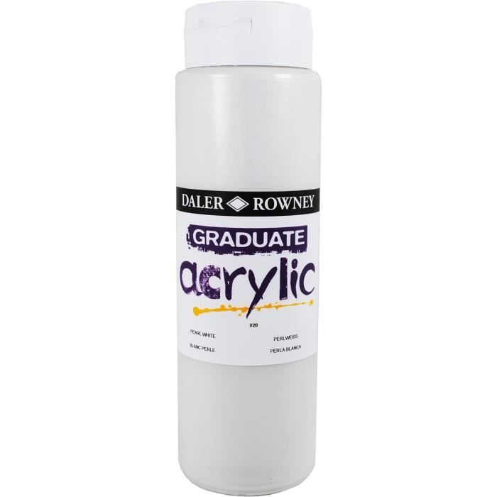 Daler-Rowney Graduate Peinture acrylique Blanc nacré 500 ml.[Z558 ...