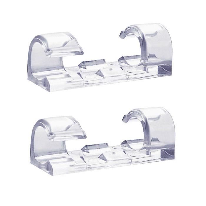 Lot De 60 Clips De Câble, Autocollants Solides Pour Ranger Les Câbles ...