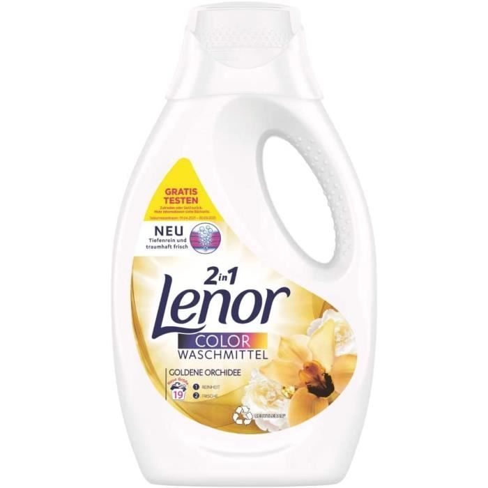 Lenor Lessive liquide, lessive liquide, lessive pour couleur, 19 ...