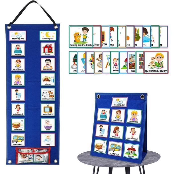 Calendrier Visuel, Tableau De Routine Quotidienne Pour Les Enfants ...